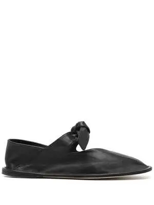 Hereu Llasada Leather Ballerinas - Black
