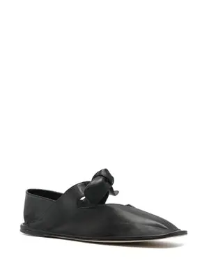 Hereu Llasada Leather Ballerinas - Black