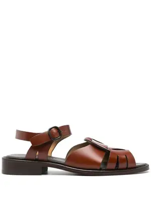 Hereu Ancora Leather Sandals - Brown