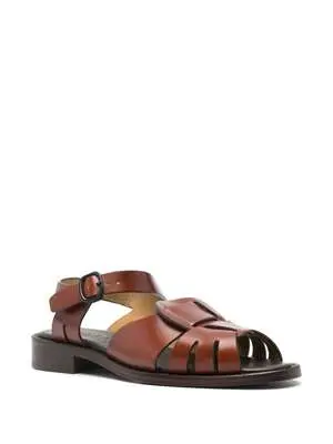 Hereu Ancora Leather Sandals - Brown