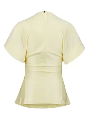 Rabanne Draped-detail Round-neck Blouse
