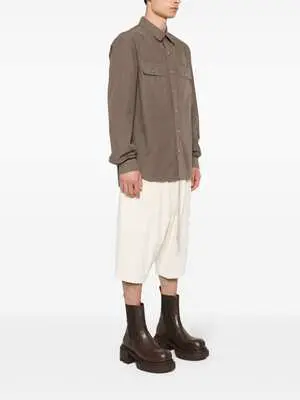 Rick Owens Organic Cotton Poplin Shirt - Brown
