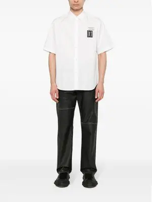 Undercover Logo-patch Cotton Shirt - White