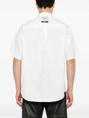 Undercover Logo-patch Cotton Shirt - White