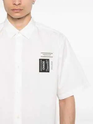 Undercover Logo-patch Cotton Shirt - White