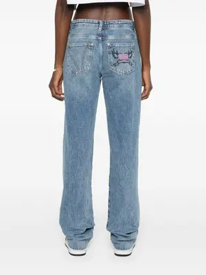 CHIARA FERRAGNI Logo-embroidered Straight Jeans