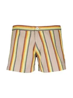 MARRAKSHI LIFE Striped Cotton Shorts - Neutrals