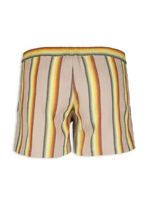 MARRAKSHI LIFE Striped Cotton Shorts - Neutrals