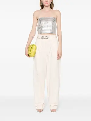 GENNY Laminated Cropped Top