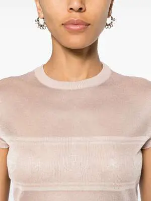 CHIARA FERRAGNI Eyelike-motif Metallic Cropped Jumper