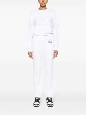 CHIARA FERRAGNI Logomania Stud-embellished Sweatshirt - White