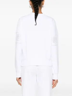 CHIARA FERRAGNI Logomania Stud-embellished Sweatshirt - White