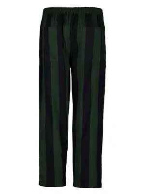 MARRAKSHI LIFE Striped Cotton Trousers - Black
