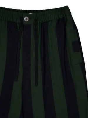 MARRAKSHI LIFE Striped Cotton Trousers - Black