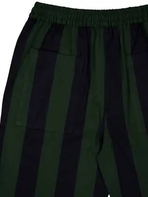 MARRAKSHI LIFE Striped Cotton Trousers - Black