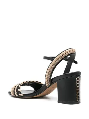 Ulla Johnson Sofia 70mm Interwoven Leather Sandals - Black