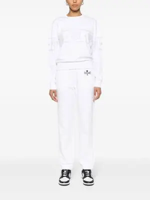CHIARA FERRAGNI Logo-embroidered Track Pants - White
