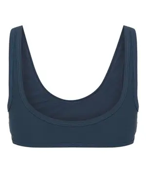 JIL SANDER Logo-print Bikini Top - Blue