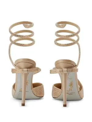 Rene Caovilla Margot Rhinestone-embellished Pumps - Gold