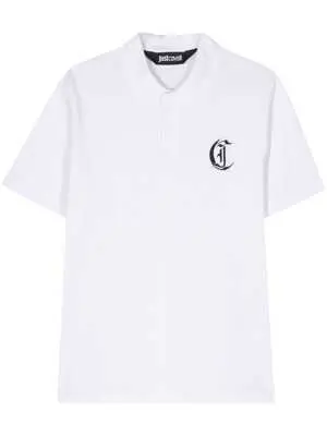 Just Cavalli Logo-embroidered Polo Shirt