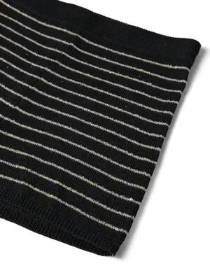 Brunello Cucinelli Striped Sequin-embellished Shorts