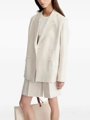 12 STOREEZ Pleated Linen Shorts - Neutrals