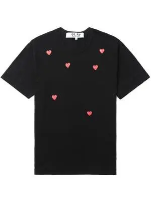 Play Comme Des Garcon Scattered Hearts T-shirt - Black