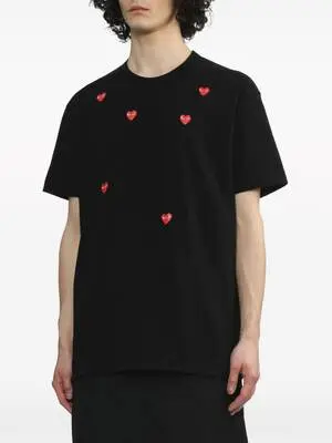 Play Comme Des Garcon Scattered Hearts T-shirt - Black