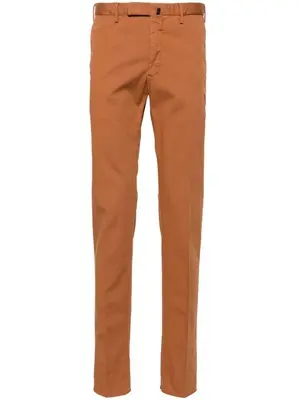 Incotex Mid-rise Tapered Chinos - Brown