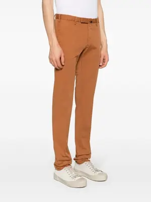 Incotex Mid-rise Tapered Chinos - Brown