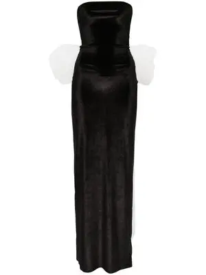 ATU BODY COUTURE Bow-detail Velvet Gown