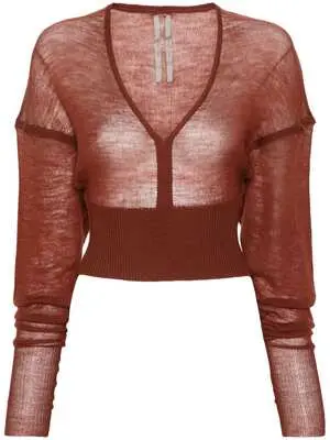 Rick Owens Fine-knit Cropped Jumper