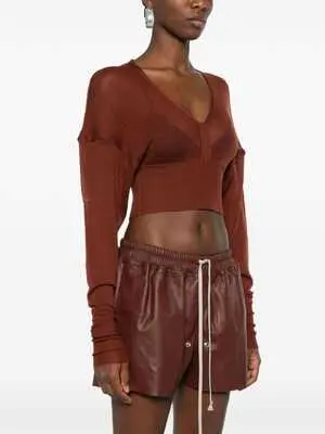 Rick Owens Fine-knit Cropped Jumper