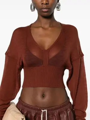 Rick Owens Fine-knit Cropped Jumper