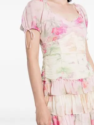 LoveShackFancy Floral-print Minidress