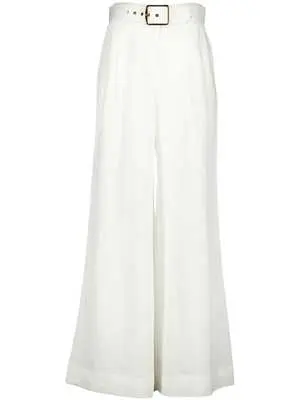 Zimmermann Wide-leg Linen Trousers