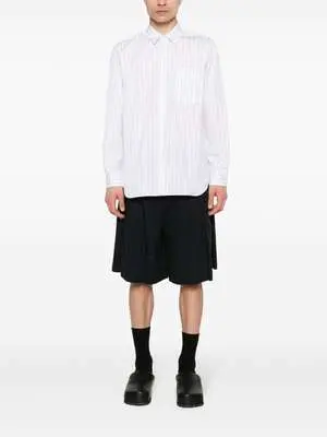 Comme Des Garçons Striped Cotton Shirt - Neutrals