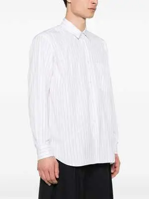 Comme Des Garçons Striped Cotton Shirt - Neutrals