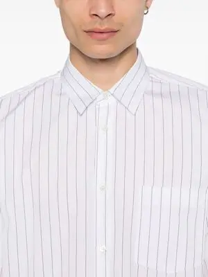Comme Des Garçons Striped Cotton Shirt - Neutrals