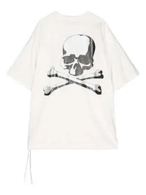 MASTERMIND WORLD Glitter Skull Cotton T-shirt - White
