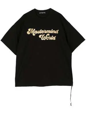 MASTERMIND WORLD Glitter Skull Cotton T-shirt - Black