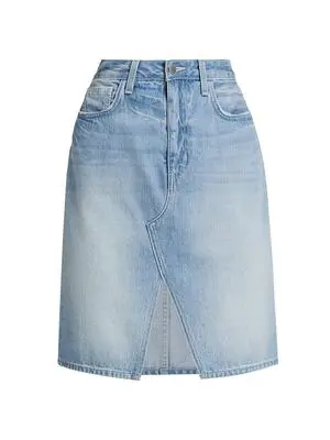 L'Agence Women's Tylee Denim Knee-Length Skirt - Palisade  - Palisade