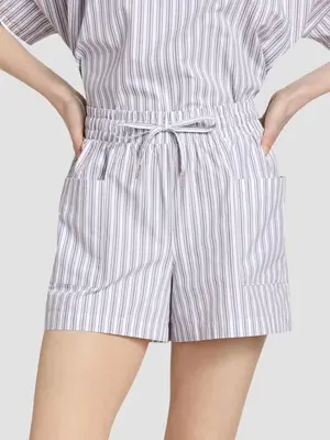 STELLAE DUX Soft Striped Cotton Shorts