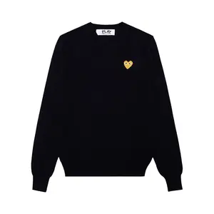 Play Comme Des Garcon Gold Heart Sweater - Blue