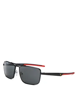 FERRARI 60mm Square Sunglasses - Black/gray Solid