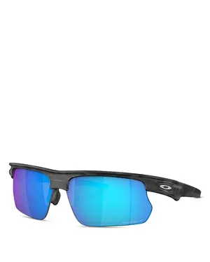 Oakley Bisphaera Rectangular Sunglasses - Black/blue Polarized Solid