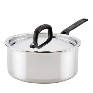 KITCHENAID 5 Ply Stainless Steel 3 Qt Saucepan And Lid - Silver