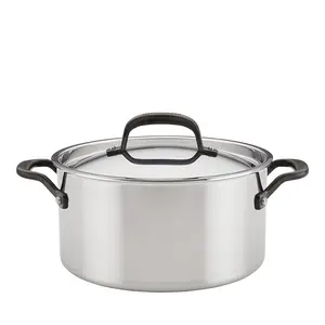 KITCHENAID 5 Ply Stainless Steel 6 Qt Stockpot - Silver