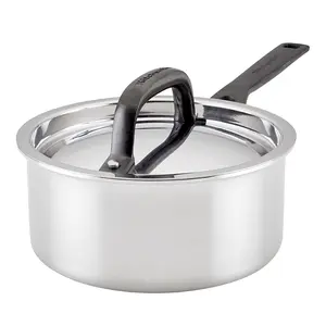 KITCHENAID 5 Ply Stainless Steel 1.5 Qt Saucepan And Lid - Silver