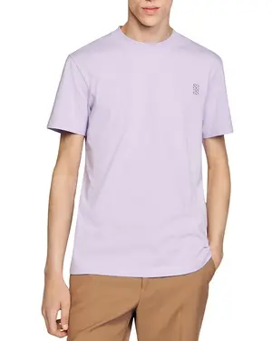 Sandro Crewneck Logo Tee Lavender